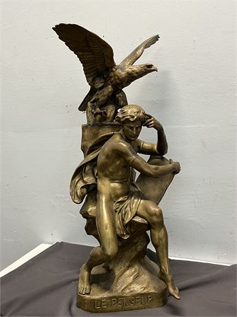 Transitional Design Online Auctions - Le Penseur Sculpture by Emile ...