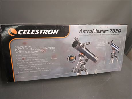 Transitional Design Online Auctions - CELESTRON AstroMaster 76EQ Telescope