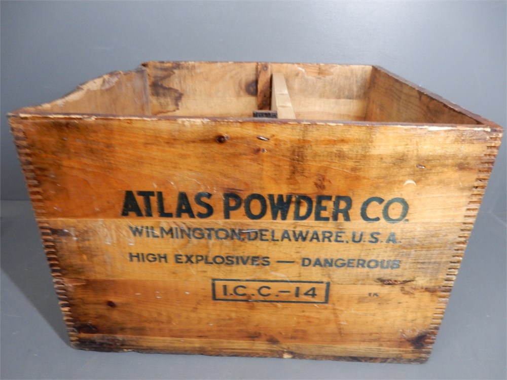 Transitional Design Online Auctions - Wood Crate / Atlas Powder Co ...