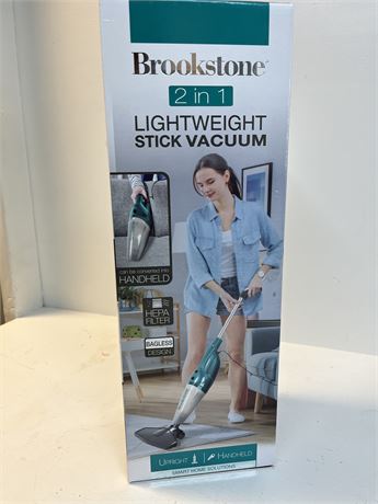 Transitional Design Online Auctions - Brookstone Stick Vacuum / NIB