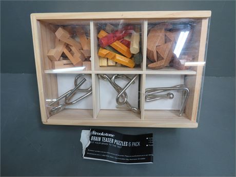 Transitional Design Online Auctions - Brookstone Brain Teaser Puzzle Set