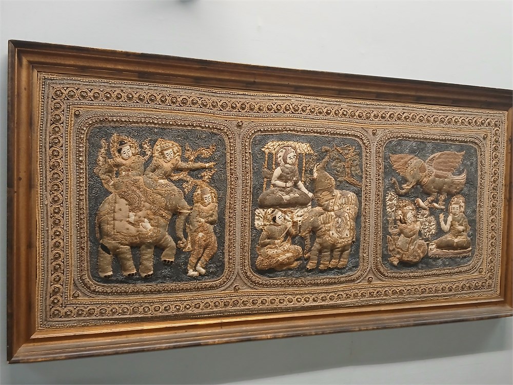 Transitional Design Online Auctions - Burmese Kalaga hand-embroidered ...