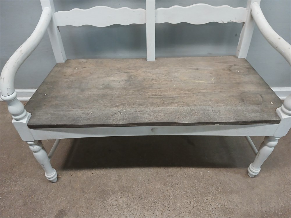 Transitional Design Online Auctions - Ivory & Natural Wood Finish ...