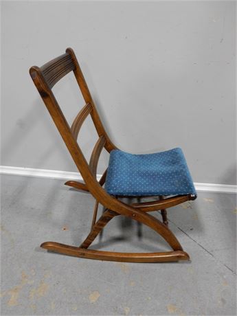 Transitional Design Online Auctions - Antique Child Size Rocking Chair