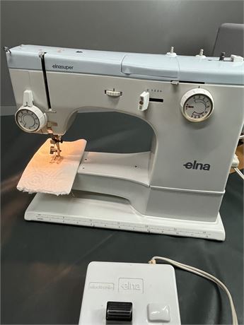Transitional Design Online Auctions - Elna Super Sewing Machine