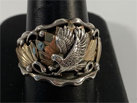 Transitional Design Online Auctions - Sterling Silver Zuni Signed ...
