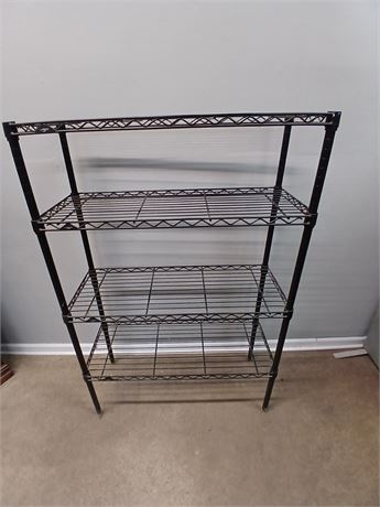 Transitional Design Online Auctions - Black Metal Storage Rack