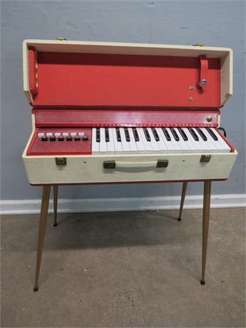 Transitional Design Online Auctions - 1960s Portable Electric Chord Organ