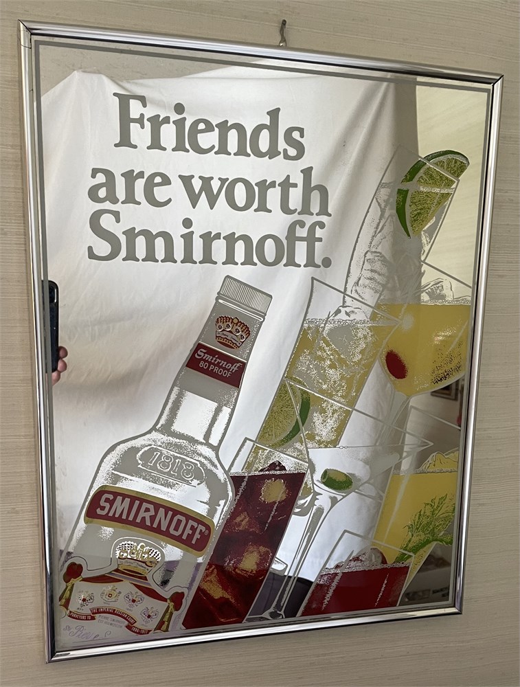 Transitional Design Online Auctions - SMIRNOFF Mirror Sign