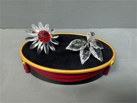 Transitional Design Online Auctions - Swarovski -Crystal Red Flower ...