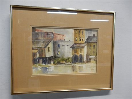 Transitional Design Online Auctions - Helga Lunkwitz Original Watercolor