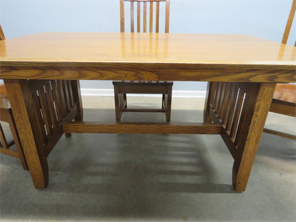 Transitional Design Online Auctions - Amish Made Shaker Style Solid Oak ...