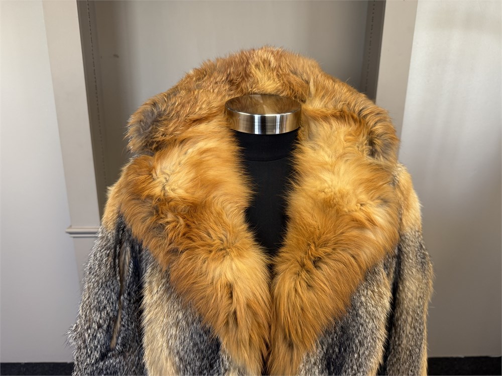 Transitional Design Online Auctions - Coat-Grey Fox Kit -Red Fox Collar