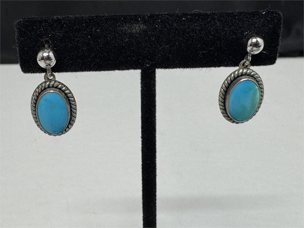 Transitional Design Online Auctions - Sterling Silver-Turquoise ...