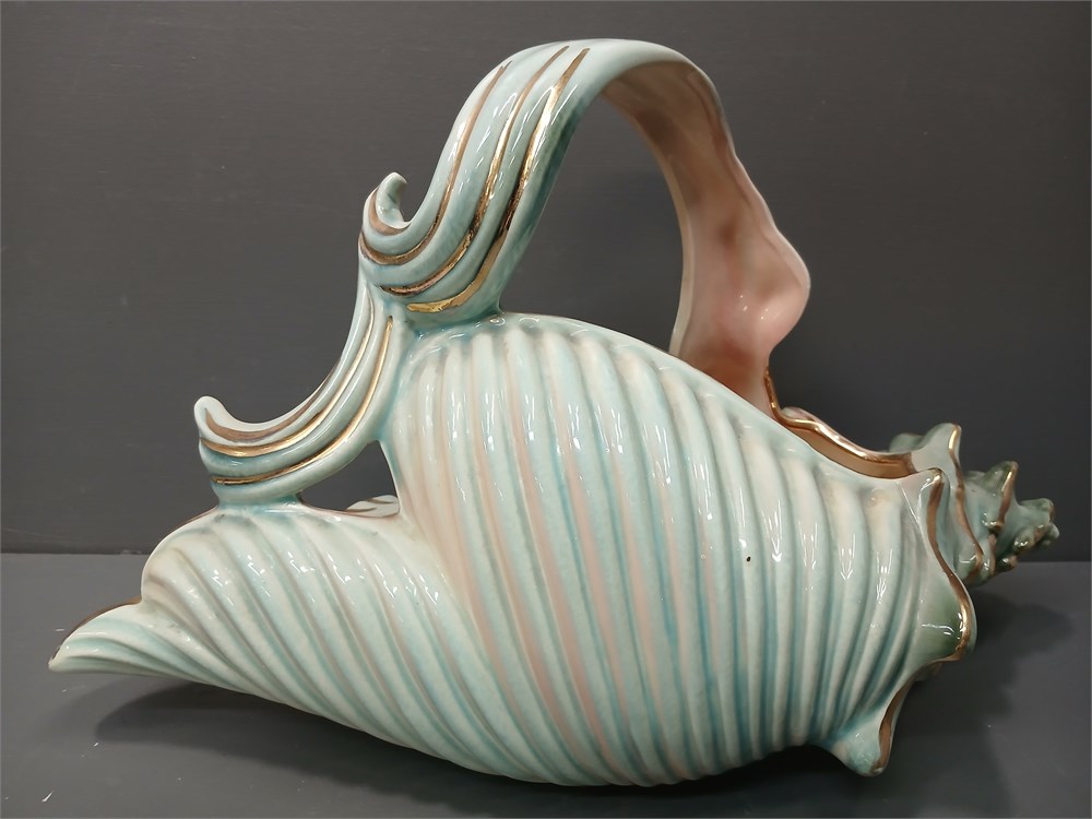 Transitional Design Online Auctions - Hull Pottery Ebb Tide Shell Koi ...