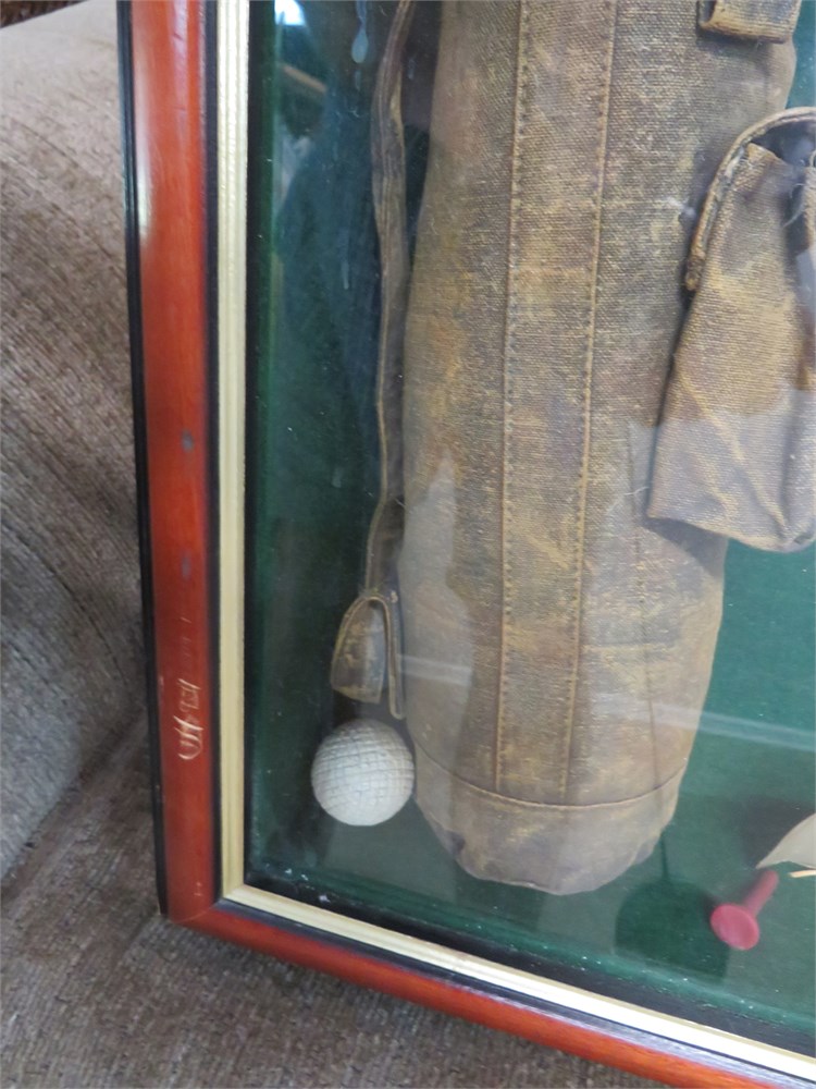 Transitional Design Online Auctions - Vintage Golf Shadow Box Display ...
