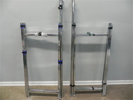 Transitional Design Online Auctions - Metal Clothes Rack / Double Parallel