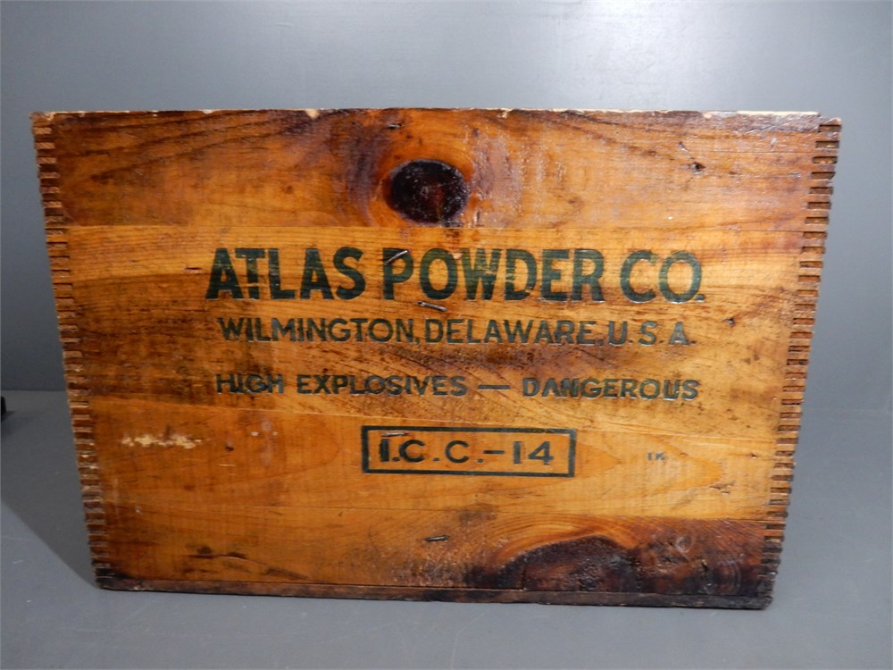 Transitional Design Online Auctions - Wood Crate / Atlas Powder Co ...