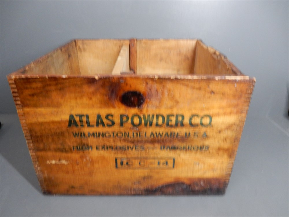 Transitional Design Online Auctions - Wood Crate / Atlas Powder Co ...