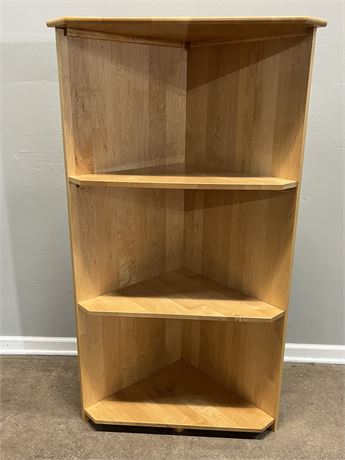 Transitional Design Online Auctions - Blonde Wood Corner Unit