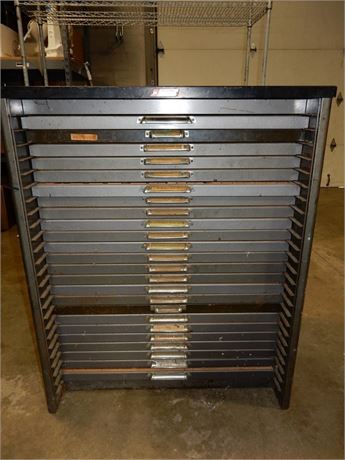 Transitional Design Online Auctions - Hamilton Case Printers Cabinet ...