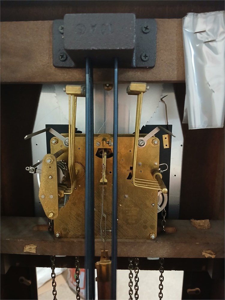 Transitional Design Online Auctions - Mahogany Piper Grandfather Clock