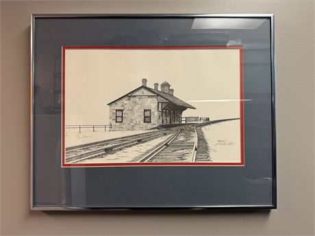 Transitional Design Online Auctions - Wall Art -"Depot # 7" Signed ...