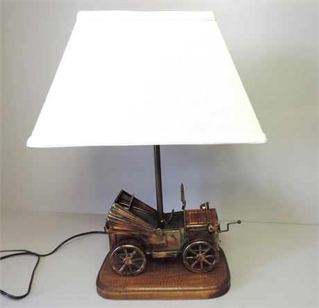 Transitional Design Online Auctions - Early Ford Model T Brass Table Lamp