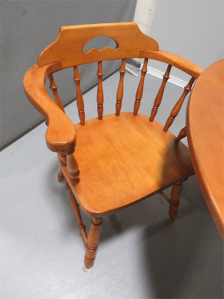 Transitional Design Online Auctions - Maple Dining Table Set