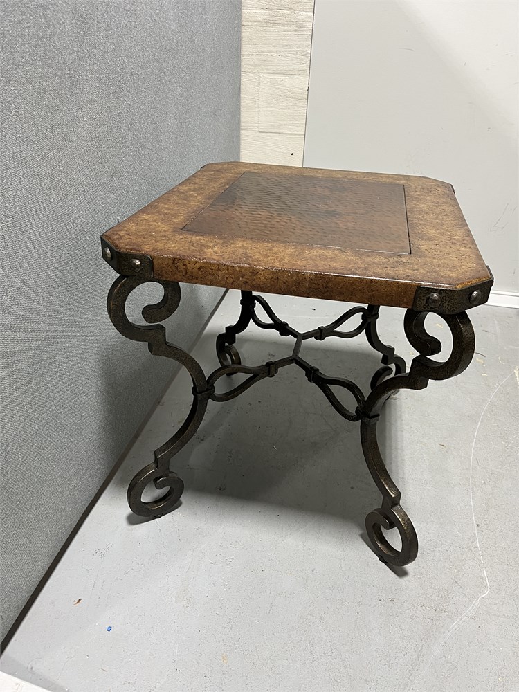 Transitional Design Online Auctions - Coffee Table / Cast Iron Legs