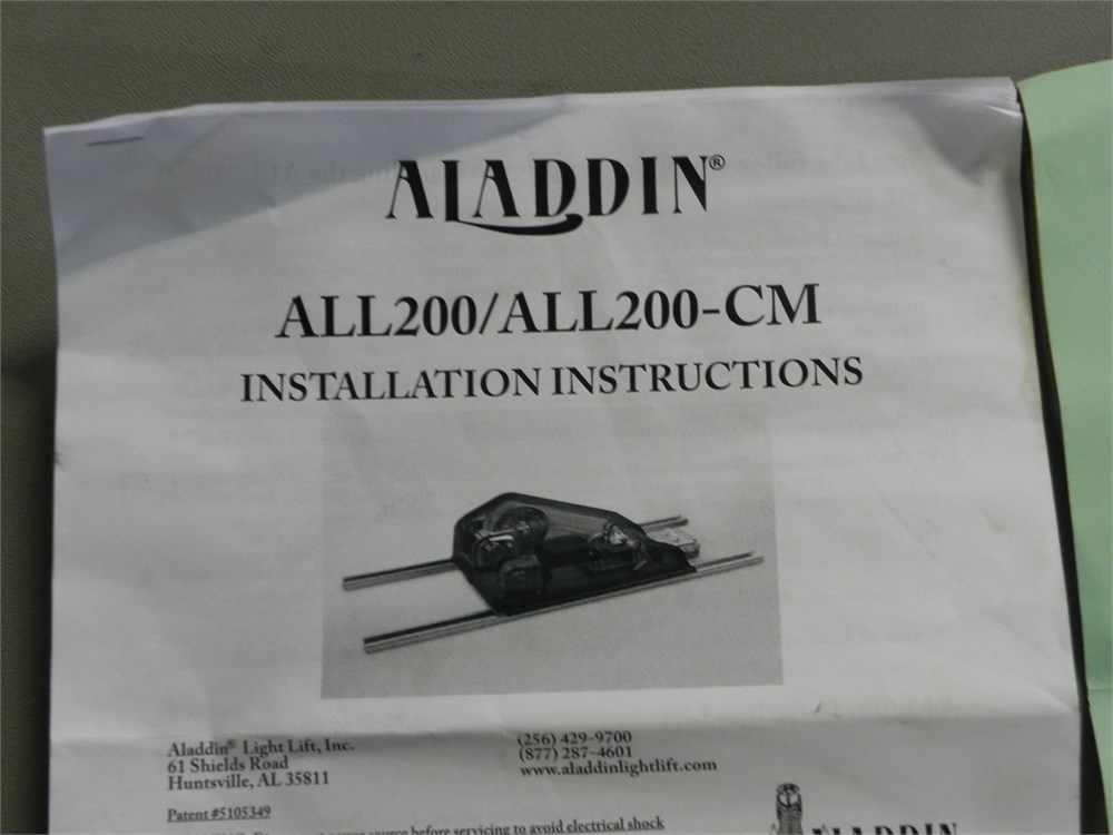 Transitional Design Online Auctions - Aladdin Light Lift Remote Mount All200