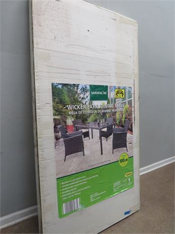 Transitional Design Online Auctions - GARDENLINE Wicker Patio Dining Table